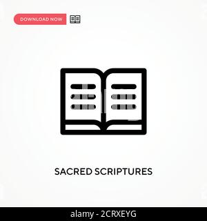Sacred Scriptures Simple vector icon. Illustration symbol design ...