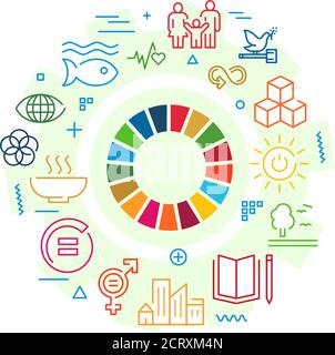 Sustainable development goals. Sdg infographic template with colorful ...
