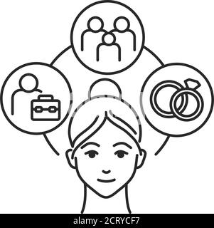 Welfare icon, linear isolated illustration, thin line vector, web ...