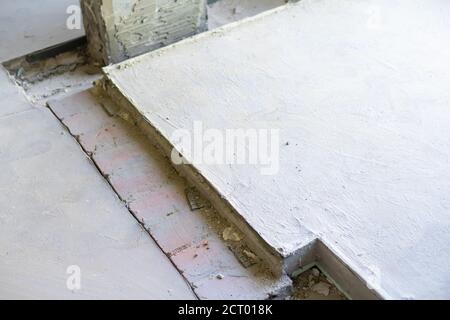 grooves in the concrete floor in the apartment Stock Photo - Alamy