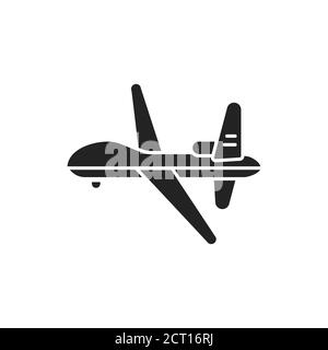 airplane army fly plane glyph icon vector illustration Stock Vector ...