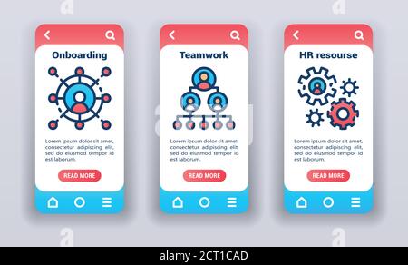 Web site onboarding screens. Human feelings and emotions. Menu vector banner template for ...