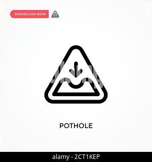 Pothole vector icon. Modern vector illustration concepts. Easy to edit and customize Stock ...