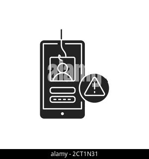 Phishing black glyph icon Stock Vector Image & Art - Alamy