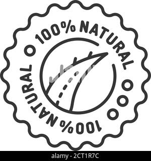 Aloe sticker black line icon. Label that shows that the product ...