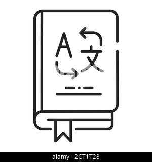 Language icon. Simple element from digital disruption collection. Line Language icon for ...