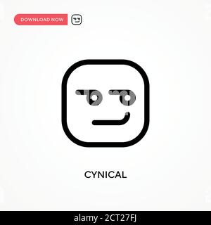 cynical vector icon modern illustration Stock Vector Image & Art - Alamy