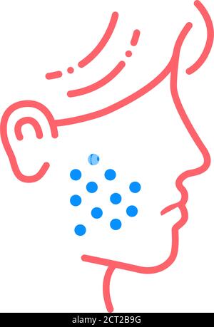 Skin rash, hives app icon. Urticaria, eczema, irritation UI/UX user ...