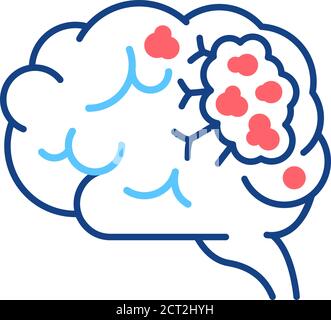brain cancer color icon vector illustration sign Stock Vector Image ...