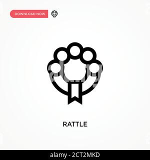 Rattle Simple vector icon. Modern, simple flat vector illustration for ...
