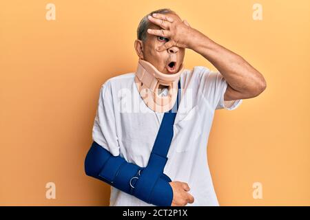 Shy man with his hand on his neck dissimulating Stock Photo - Alamy