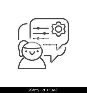 Adaptability icon. Simple line element life skills symbol for templates ...