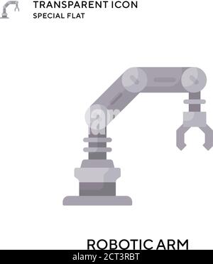 Robotic arm vector icon. Flat style illustration. EPS 10 vector Stock ...