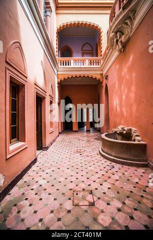 Tourist at La Glorieta Castle, Sucre, Bolivia, South America Stock ...