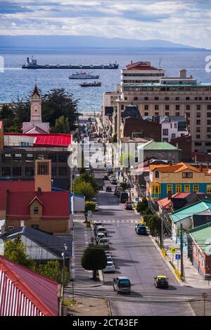 Cityscape of Punta Arenas, Magallanes Region, Chile Stock Photo - Alamy