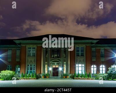 Night view of the NTU administration building at Taipei, Taiwan Stock ...