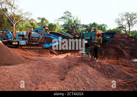 open Iron-Ore casting mine at Barbil, Keonjhar in Odisha , India Stock ...