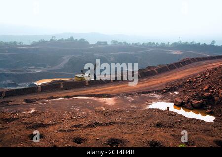 open Iron-Ore casting mine at Barbil, Keonjhar in Odisha , India Stock ...
