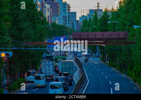 A city street at Oume avenue in Tokyo daytime wide shot Stock Photo - Alamy