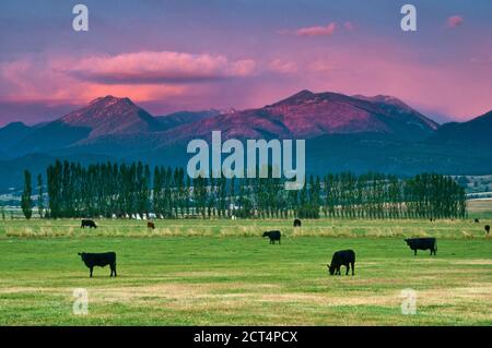 Baker City and the Elkhorn Mountains in Northeastern Oregon Stock Photo ...