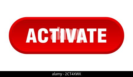 activate button. rounded sign isolated on white background Stock Vector ...