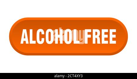 alcohol free button. rounded sign isolated on white background Stock ...