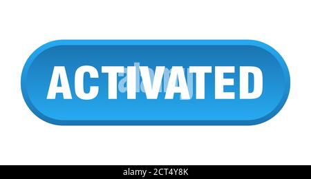 activated button. rounded sign isolated on white background Stock ...