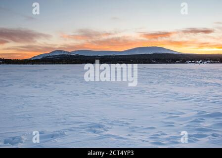 Finland, Lapland, dramatic clouds over lake Stock Photo - Alamy