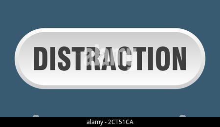 distraction sign. rounded isolated sticker. white button Stock Vector ...
