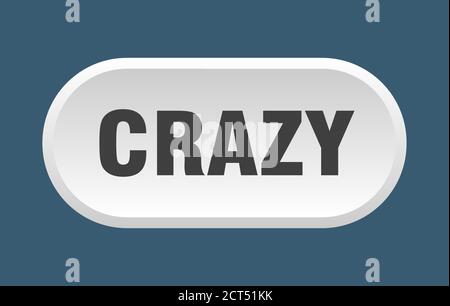 crazy button. rounded sign isolated on white background Stock Vector ...