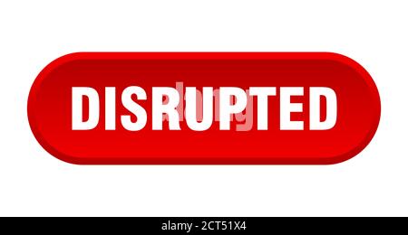 disrupted button. rounded sign isolated on white background Stock ...
