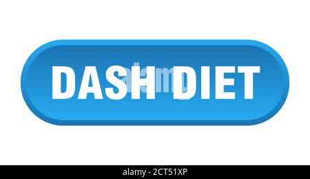 dash diet button. rounded sign isolated on white background Stock ...