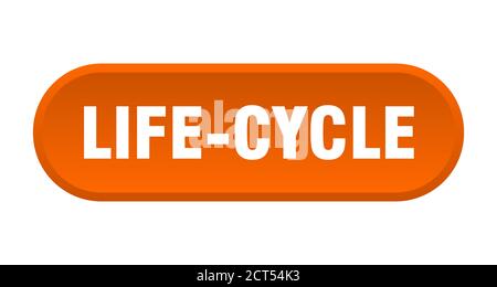 life-cycle button. rounded sign isolated on white background Stock ...