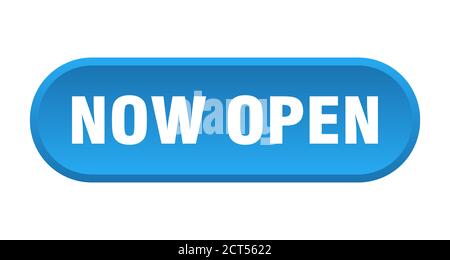 now open button. rounded sign isolated on white background Stock Vector ...