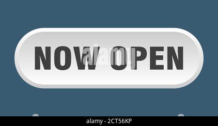 now open button. rounded sign isolated on white background Stock Vector ...