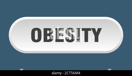 obesity button. rounded sign isolated on white background Stock Vector ...