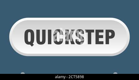 quickstep button. rounded sign isolated on white background Stock ...