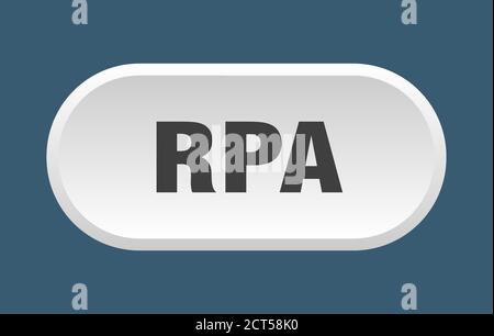 rpa button. rounded sign isolated on white background Stock Vector ...
