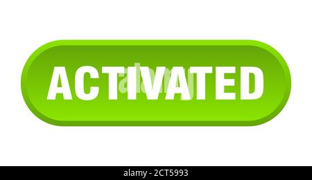 activated button. rounded sign isolated on white background Stock Vector Image & Art - Alamy