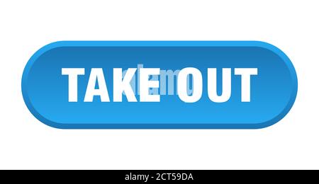 take out button. rounded sign isolated on white background Stock Vector ...