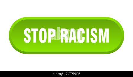 stop racism button. rounded sign isolated on white background Stock ...