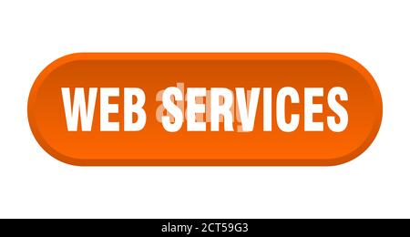 web services button. rounded sign isolated on white background Stock ...