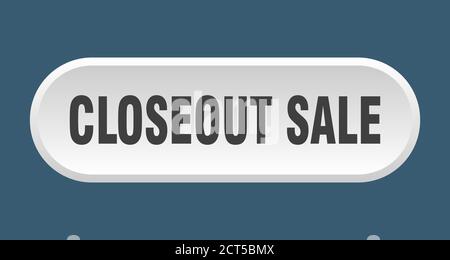 closeout sale button. rounded sign isolated on white background Stock ...