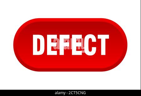 defect button. rounded sign isolated on white background Stock Vector ...