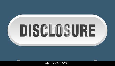 disclosure button. rounded sign isolated on white background Stock ...