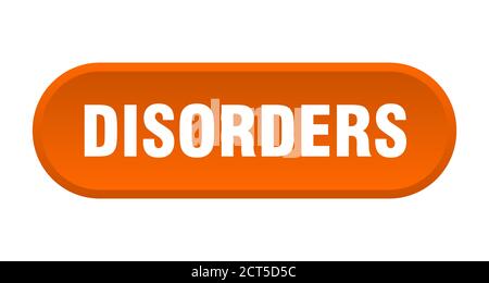 disorders button. rounded sign isolated on white background Stock ...