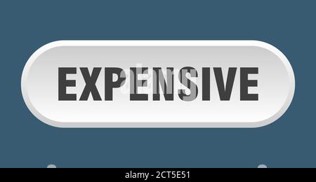 expensive button. rounded sign isolated on white background Stock ...