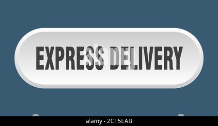 express delivery button. rounded sign isolated on white background ...