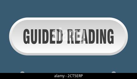 guided reading button. rounded sign isolated on white background Stock ...