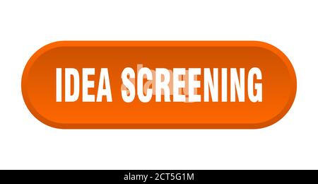 idea screening button. rounded sign isolated on white background Stock ...